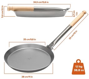 Pánev Jägarstekpanna S4 28cm, skládací s rukojetí