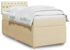 Box spring postel s matrací krémová 100 x 200 cm textil 3289679