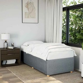 Rám postele bez matrace světle šedá 90 x 190 cm textil 3284900