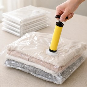 Zaparkorun Set vakuových sáčků 50x70 cm - 10 ks + odsávačka na vzduch