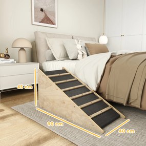 PawHut rampa pro psy protiskluzová pomůcka pro vstup do kufru auta do 20 kg pro středně velké psy 90x40x45cm lehká a stabilní | Aosom.de
