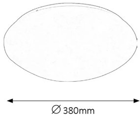Rabalux LED stropní svítidlo Lucas 24W | 1560lm | 4000K | IP20 | 38cm - kruhové bílé