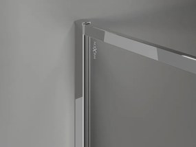 Mexen, Mexen Kioto-XF sprchová stěna s rámem 100 x 202 cm, 10 mm mráz, chrom - 800-100-104-01-30-X