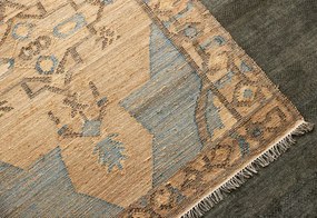 Diamond Carpets India, Ručně vázaný kusový koberec Agra Mahal DE 2284 Multi Colour, 140x200, béžová, modrá, chodba / předsíň