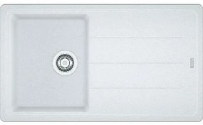 Franke Basis - Fragranitový dřez BFG 611-86, 860x500 mm, bílá-led 114.0494.912