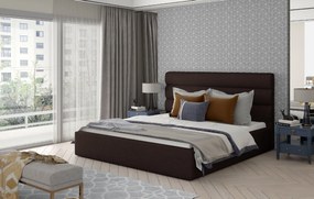 Eltap Čalouněná postel Caramel s úložným prostorem Materiál a barva potahu: Sawana 26 - tmavě hnědá, Rozměry (cm): 140x200