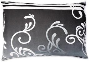 XPOSE® Bavlněný povlak na polštář EMANUELA DUO - černý/šedý 70x90 cm