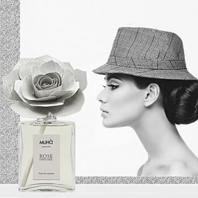 Muhà Rose difuzér s dřevěnou růží Fiori di Cotone Objem: 200 ml