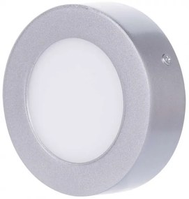 Emos lighting LED přisazený panel ø 120 mm, 6W, kulatý Teplota světla: 4000 K, Barva materiálu: Stříbrná