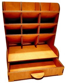 Organizér na tužky - šuplíkový/mahagon