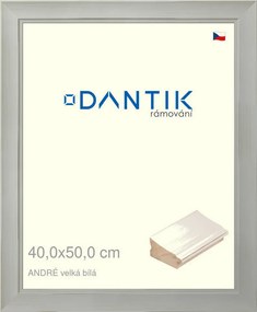 DANTIK rámeček 40x50 | ANDRÉ velká Bílá (Plexi Čiré)