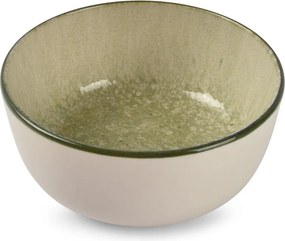 Zelená/krémová miska z kameniny 740 ml Gravel – ONA