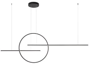 Redo group Redo Giotto, moderní závěsné svítidlo, 66W LED 4000K dimswitch, černá, délka 176cm