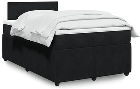 Box spring postel s matrací černá 120 x 190 cm samet 3289982