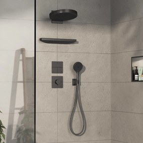 Hansgrohe ShowerSelect Comfort E, termostat pod omítku, kartáčovaný černý chrom, HAN-15574340