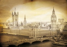 Postershop Fototapeta: Westminster (Vintage) - 184x254 cm