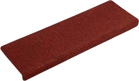 Schodové rohože samolepicí 30 ks 65 x 21 x 4 cm bordó červená s obdélníkovým okrajem 3365695