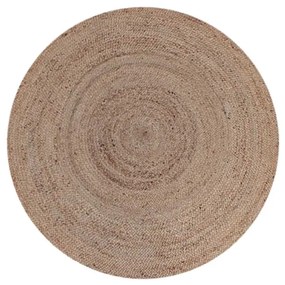 LABEL51 Kulatý koberec JUTE přírodní 90 cm SH-24.081
