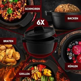 GUSSKÖNIG Sada mini litinových pánviček 6× 300 ml / Sada litinových pá