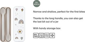 Béžové plastové dětské lžičky v sadě 2 ks Sunshine &amp; Rainbow – Mepal