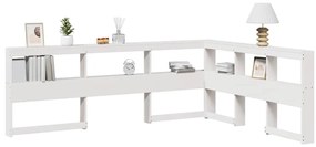 Regálová knihovna ve tvaru L 80 cm masivní borové dřevo