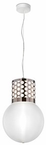 Slamp Atmosfera Pewter, designové závěsné svítidlo s cínovou základnou, 2x12W E27, průměr 30cm