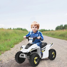 Costway 6 V baterie Quad Mini Quad pro batolata – 73 × 40 × 44,5 cm, bílý