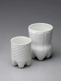 Sklenice Good water WHITE – QUBUS, bílá, porcelán