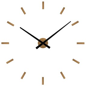 VLAHA Dubové nalepovací hodiny VLAHA MINIMAL vyrobené v Čechách s černými ručkami VCT1042