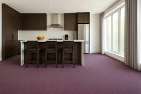 Tapibel, Metrážový koberec Cobalt SDN 64096 - AB tmavě fialový, zátěžový, na míru, šíře 4m, fialová, ab (mřížka), chodba / předsíň