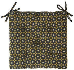 MADAM STOLTZ Prošívaný podsedák Black/Mustard, žlutá barva, textil