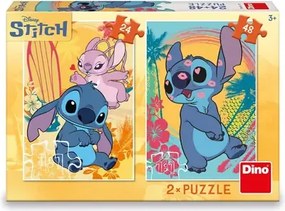 DINO Zamilovaný Stitch / 24+48 dílků / od 4 let