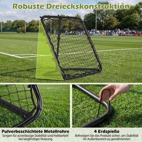 Costway Skládací fotbalová odrazka s 4 nastavitelným úhlem odrazu od stěny