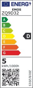 EMOS LED žárovka 4,3W G9 ZQ9D32