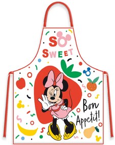 DĚTSKÁ ZÁSTĚRA S ČEPICÍ MINNIE 45X50 CM, 2X33CM VZOROVANÁ