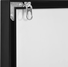 HOMCOM Nástěnné Zrcadlo 120L x 35W cm - Nátěr proti rozbití, Dodávaný instalační systém - Rám z černé hliníkové slitiny