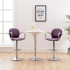 Petromila Barové stoličky s područkami 2 ks fialové umělá kůže