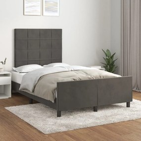 Rám postele bez matrace tmavě šedá 120 x 200 cm samet 3125746