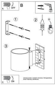 Bílé nástěnné svítidlo Sollux Roda