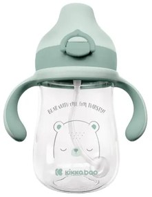 KikkaBoo Hrnek se silikonovým pítkem 300ml 6m+ Bear with me Mint