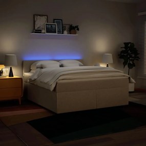 Box spring postel s matrací krémová 180x200 cm textil 3288265