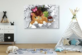 Obraz roztomilé lvíče - 120x80 cm