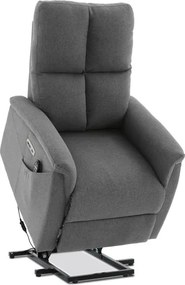 Polohovací křeslo šedý, elektrické TV-929 GREY2