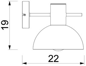 Nástěnná lampa ESTATE MINI 1xE27/15W/230V modrá