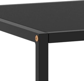 Konferenční stolek černý s černým sklem 100 x 50 x 35 cm 322880