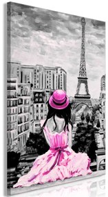 Obraz - Paris Colour (1 Part) Vertical Pink