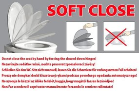 Sapho EDITA WC sedátko SLIM Soft Close, duroplast, bílá
