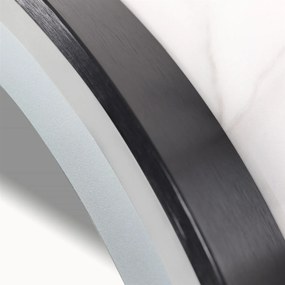Kulaté dotykové zrcadlo s LED osvětlením MMJ 50 cm černé