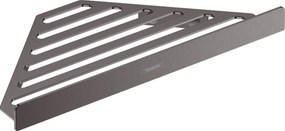 Hansgrohe AddStoris, košík do rohu, kartáčovaný černý chrom, HAN-41741340