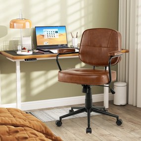 Costway Ergonomická kancelářská židle s područkami a kolečky, výškově